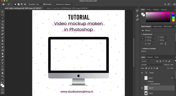 Tutorial: Video mockup maken in Photoshop - Studio Anna Jirina